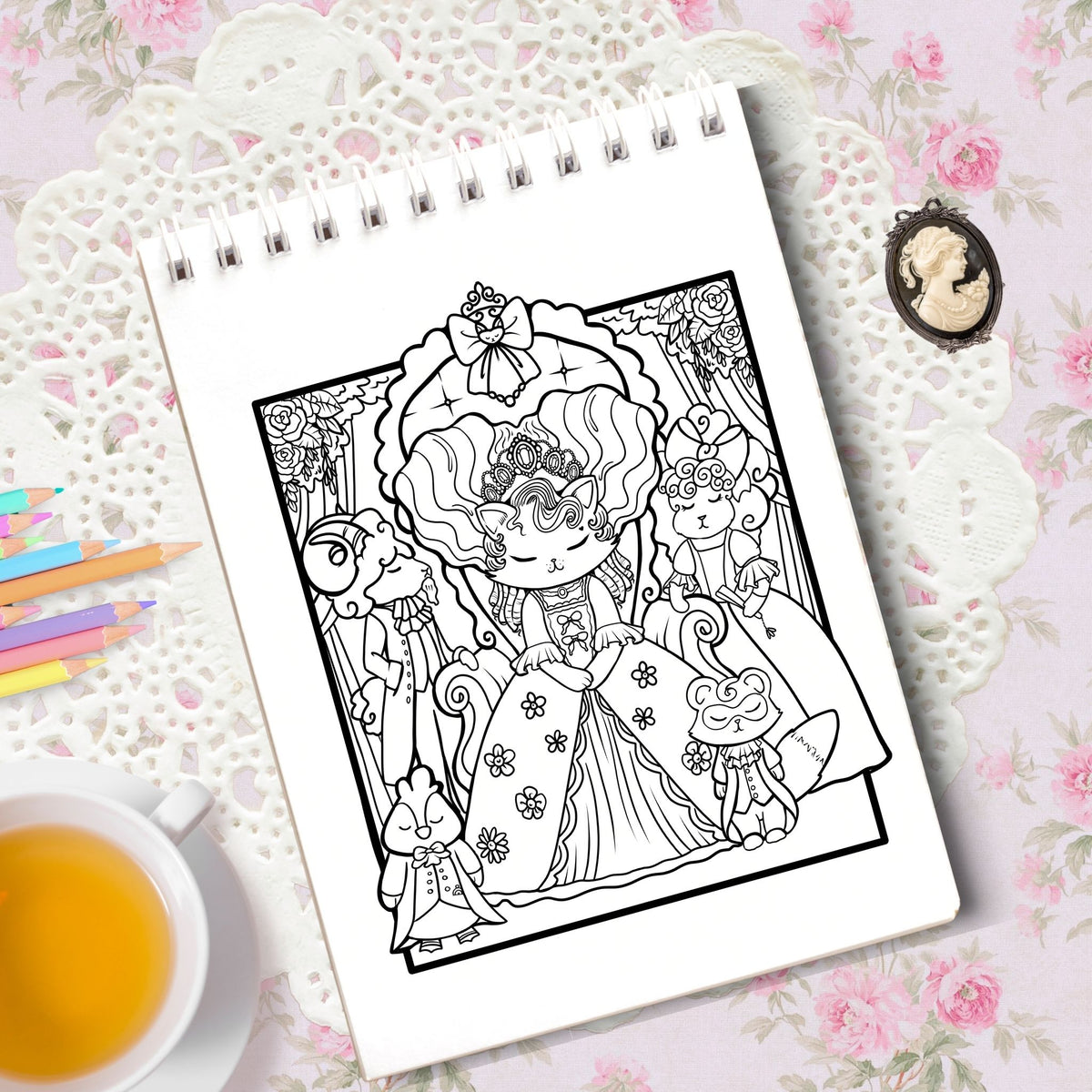 PAWS & Proper: A Royal and Cozy Coloring Book – Jonquel Art